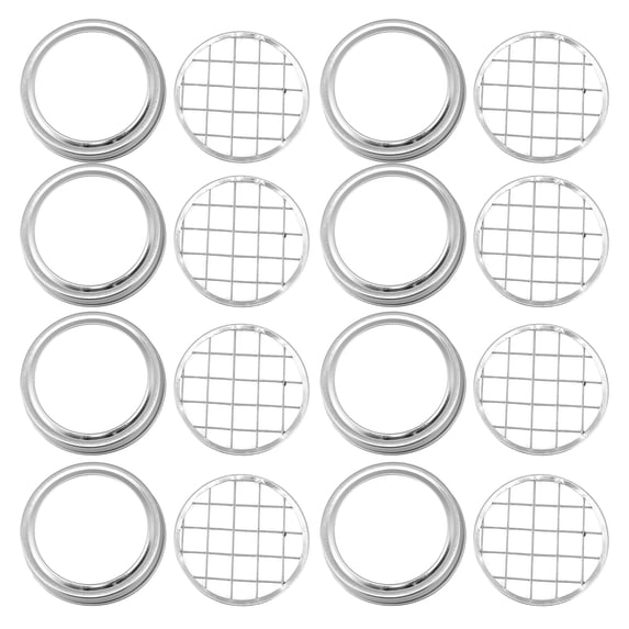Himition 10 Sets Mason Jar Flower Insert Lid Flower Grid Frog For ...