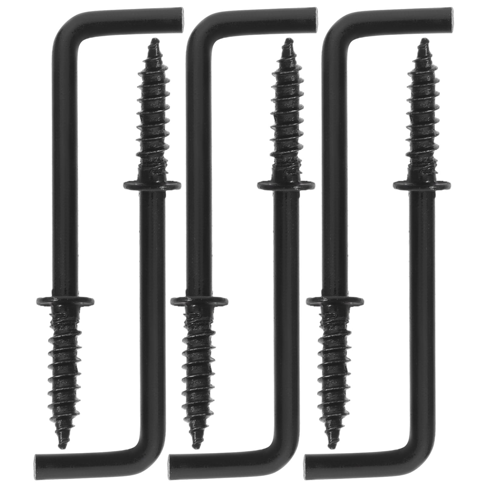 Himition 100pcs Metal Screw-In Hooks L Secure Fixing Hooks Self-Tapping ...