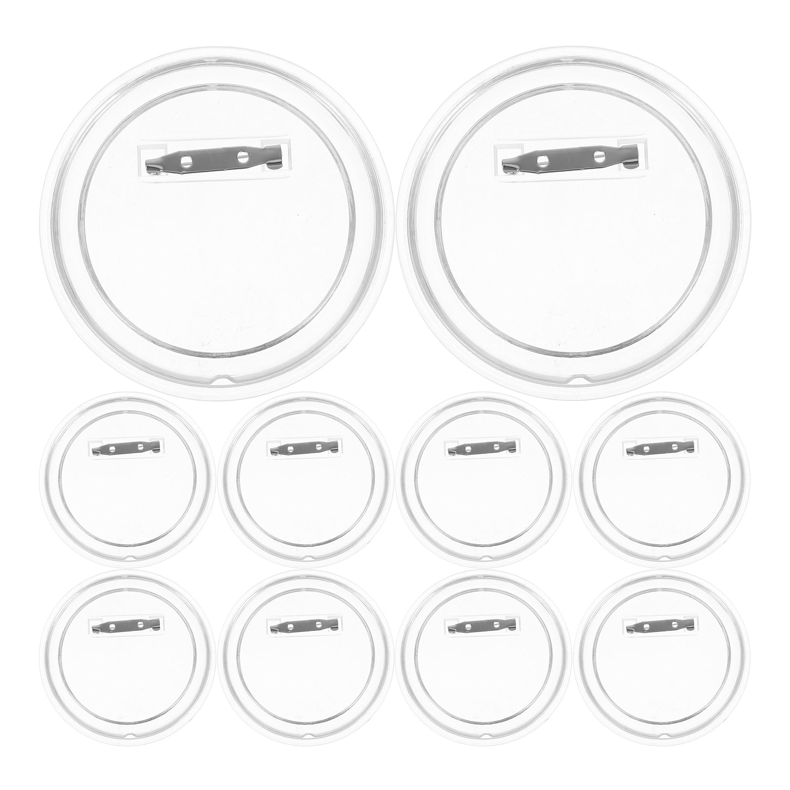 Himition 10pcs Button Badges with Pin Clear Button Badges Craft Buttons ...