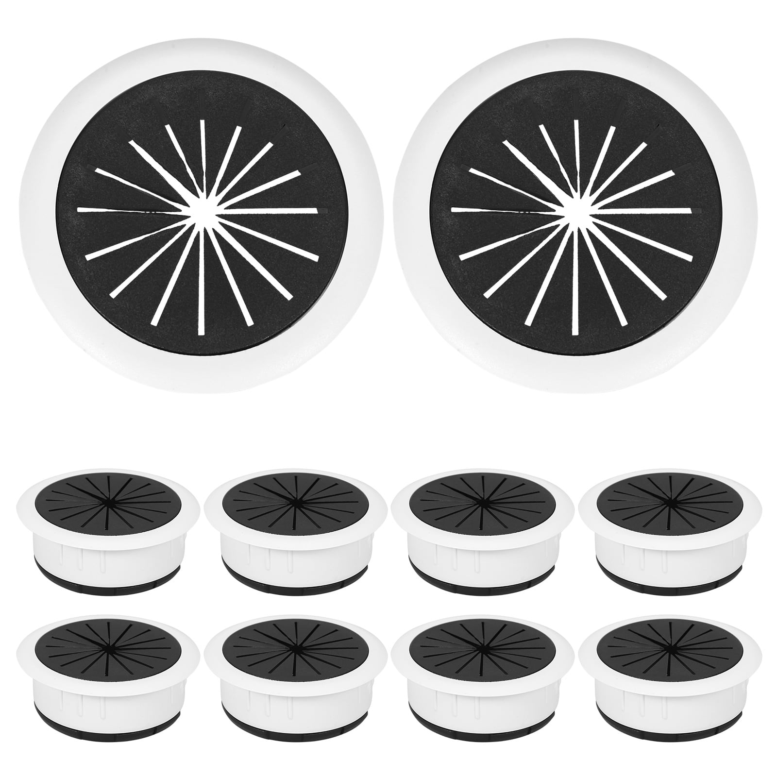Himition 10pcs Desktop Wire Hole Cover Round Cable Hole Plugs Plastic ...