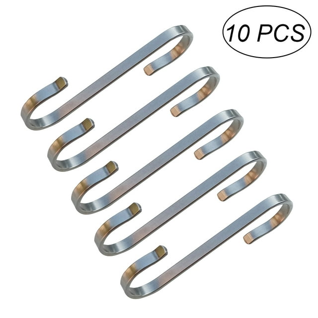 Himition 10pcs Flat S Shaped Metal Hooks Kitchen Utensil Organizer ...