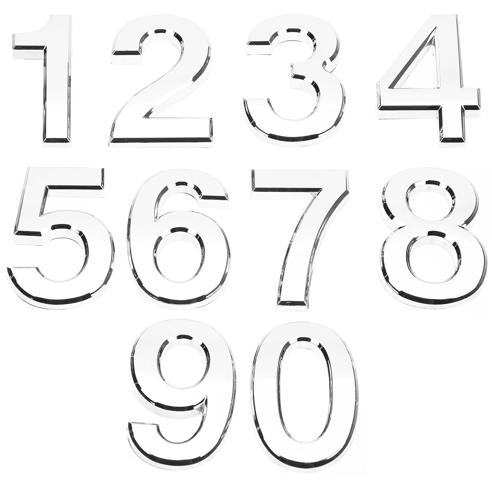Himition 10pcs House Door Numbers Self-adhesive Address Numbers Mailbox ...