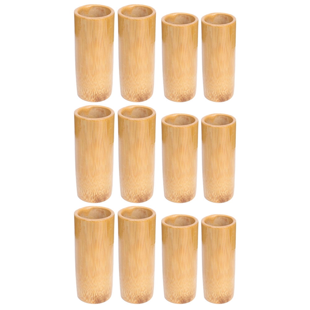 Himition 12pcs Bamboo Cupping Jars Reusable Cupping Cups Massage ...