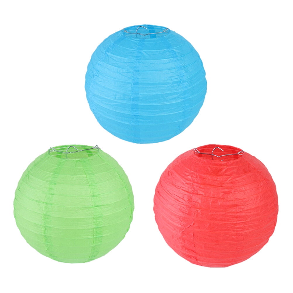 Himition 12pcs Colored Chinese Paper Lanterns Decorative Hanging ...