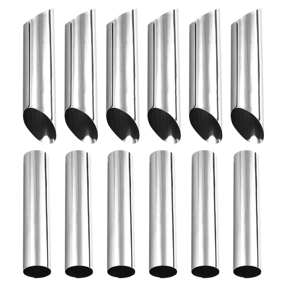 Himition 12pcs Conical Tube Cone Roll Moulds Stainless Steel Kitchen ...