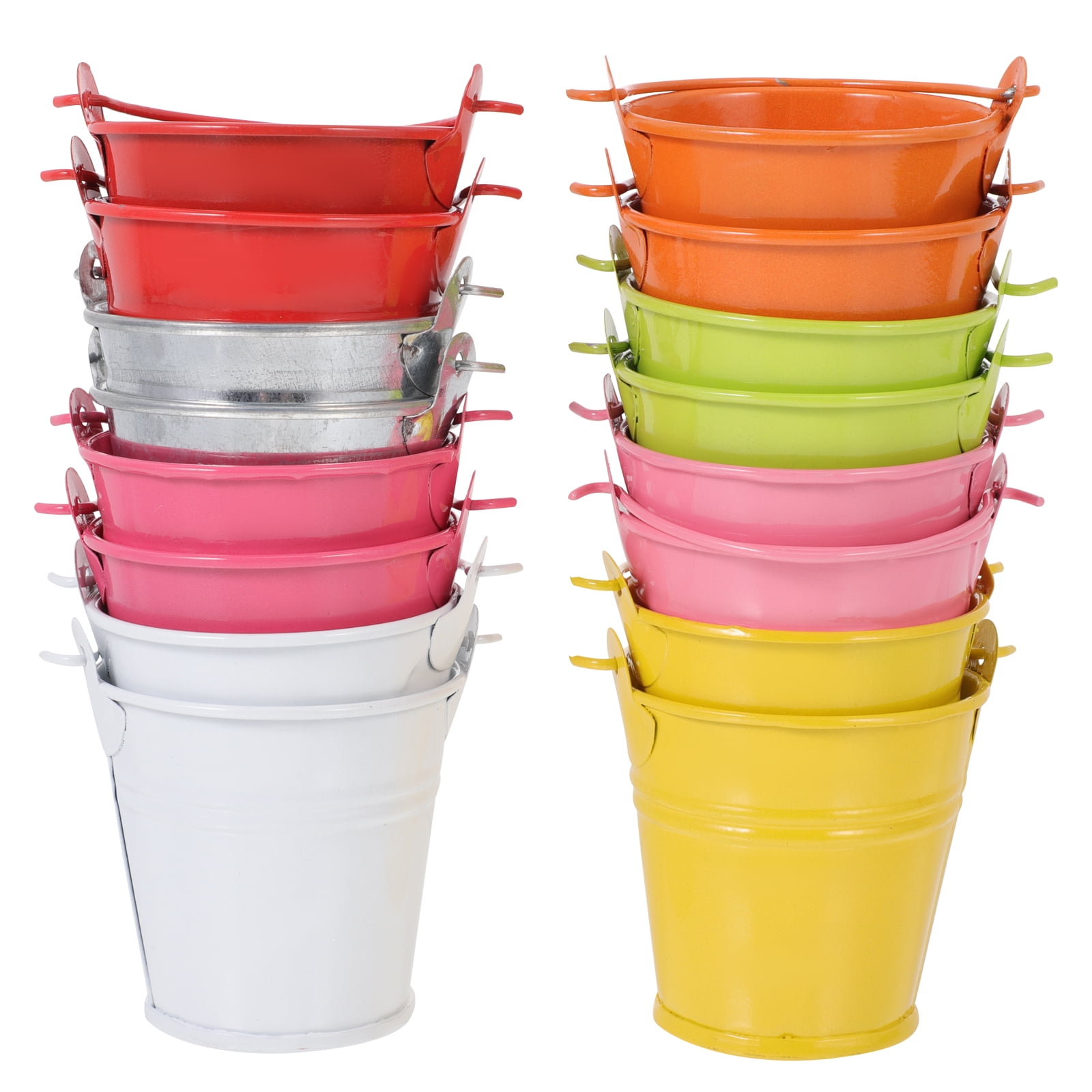 Himition 16Pcs Candle Buckets Mini Iron Buckets Handmade Candle ...