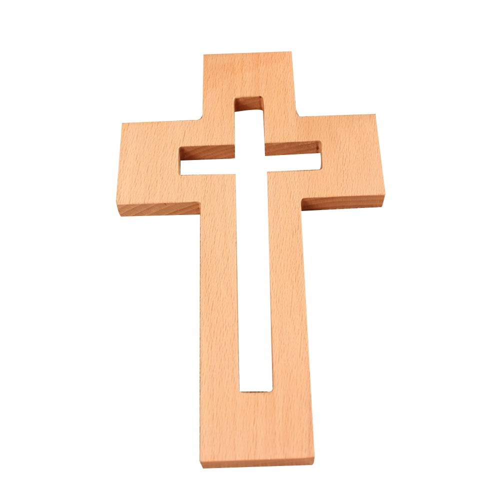 Himition 1PC Hollow Wooden Cross Scrapbooking Craft Christian Cross ...