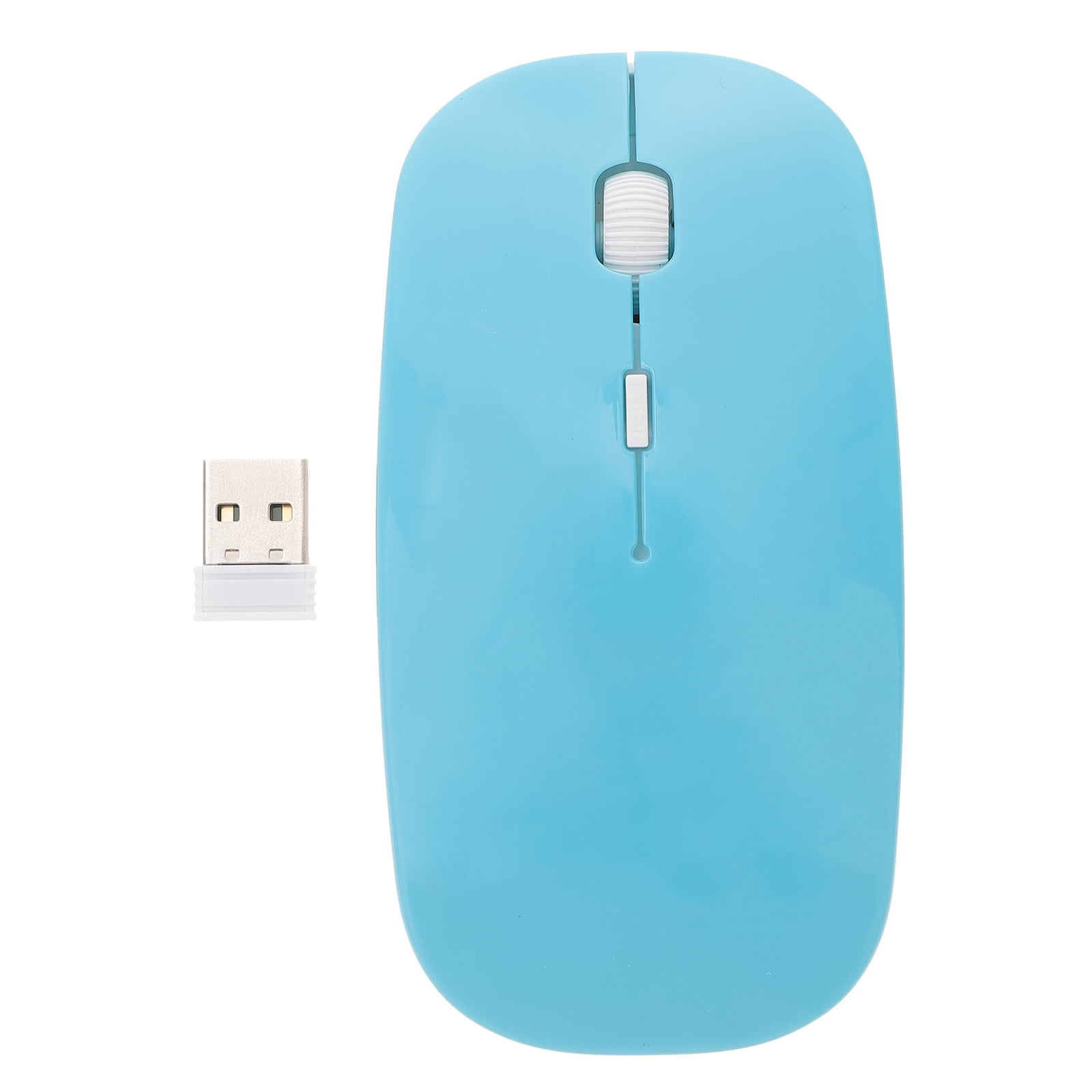 Himition 2.4G 4 Buttons Ergonomic Flat Wireless Mouse with USB Nano ...