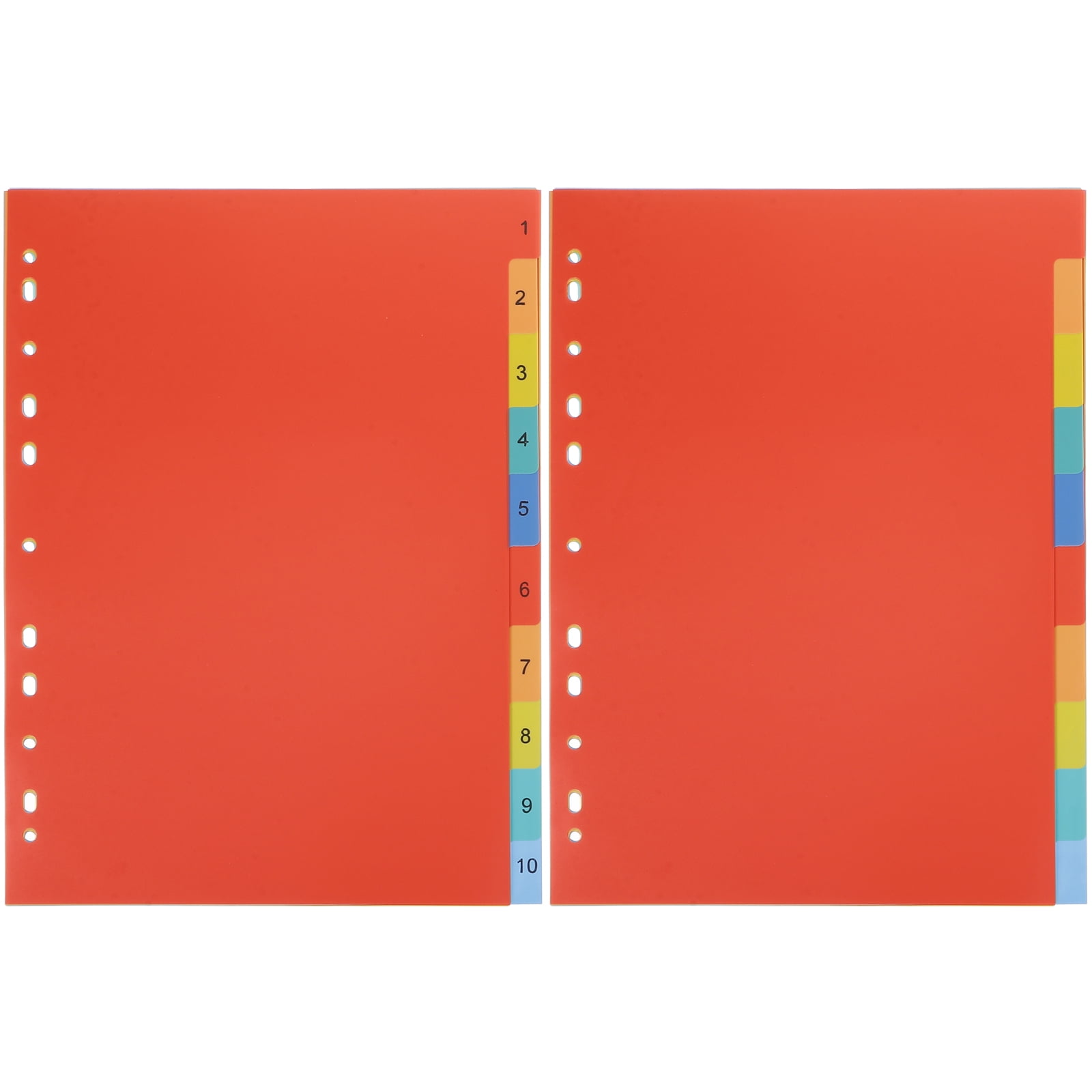 FELTECHELECTR Folder Dividers Assorted Color for Planner 2 Sets 11.59X8 ...