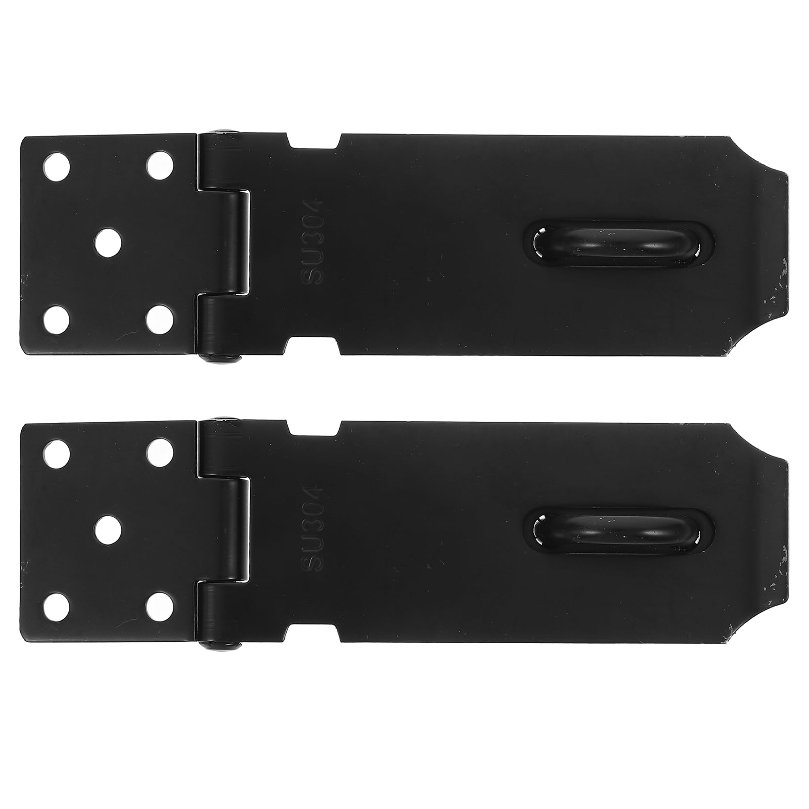 Himition 2 Sets Hasp Latch Padlock Latch Barn Door Latch Fence Hinge ...