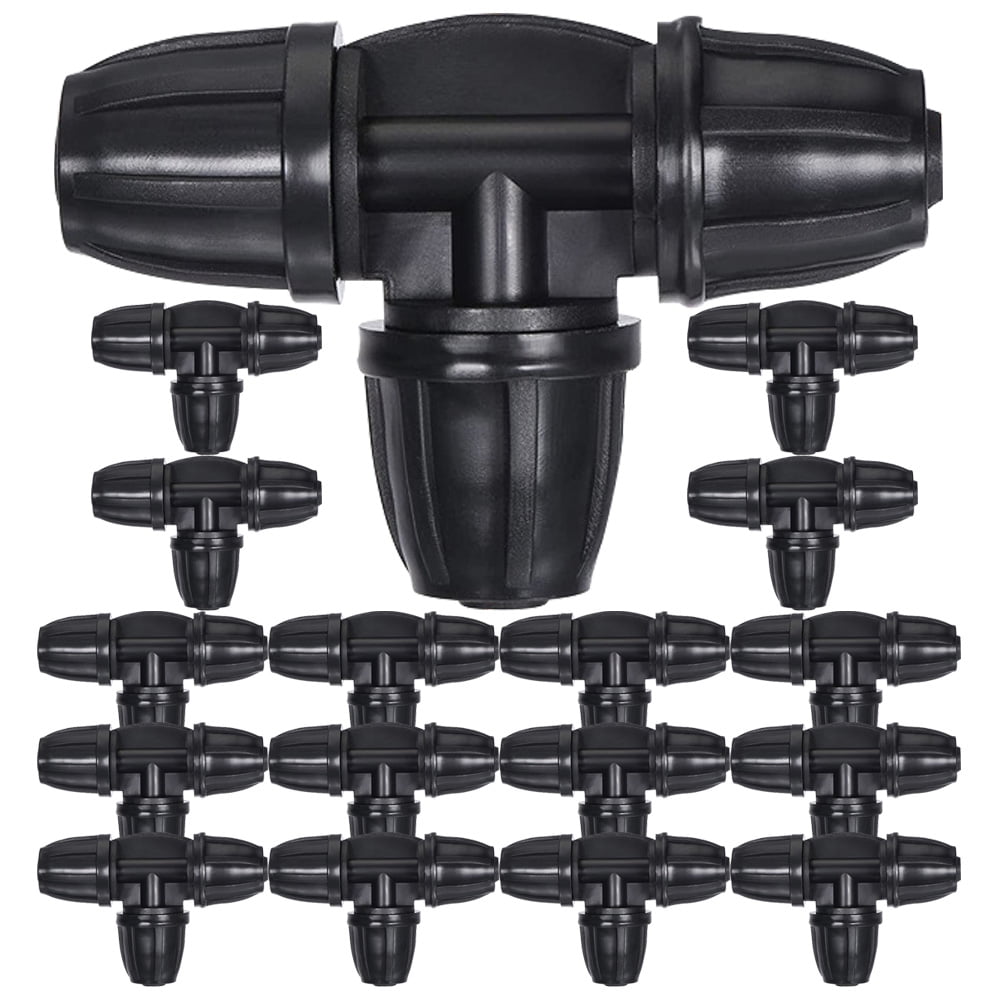 FELTECHELECTR Irrigation System Couplings Black PP 20Pcs - Walmart.com