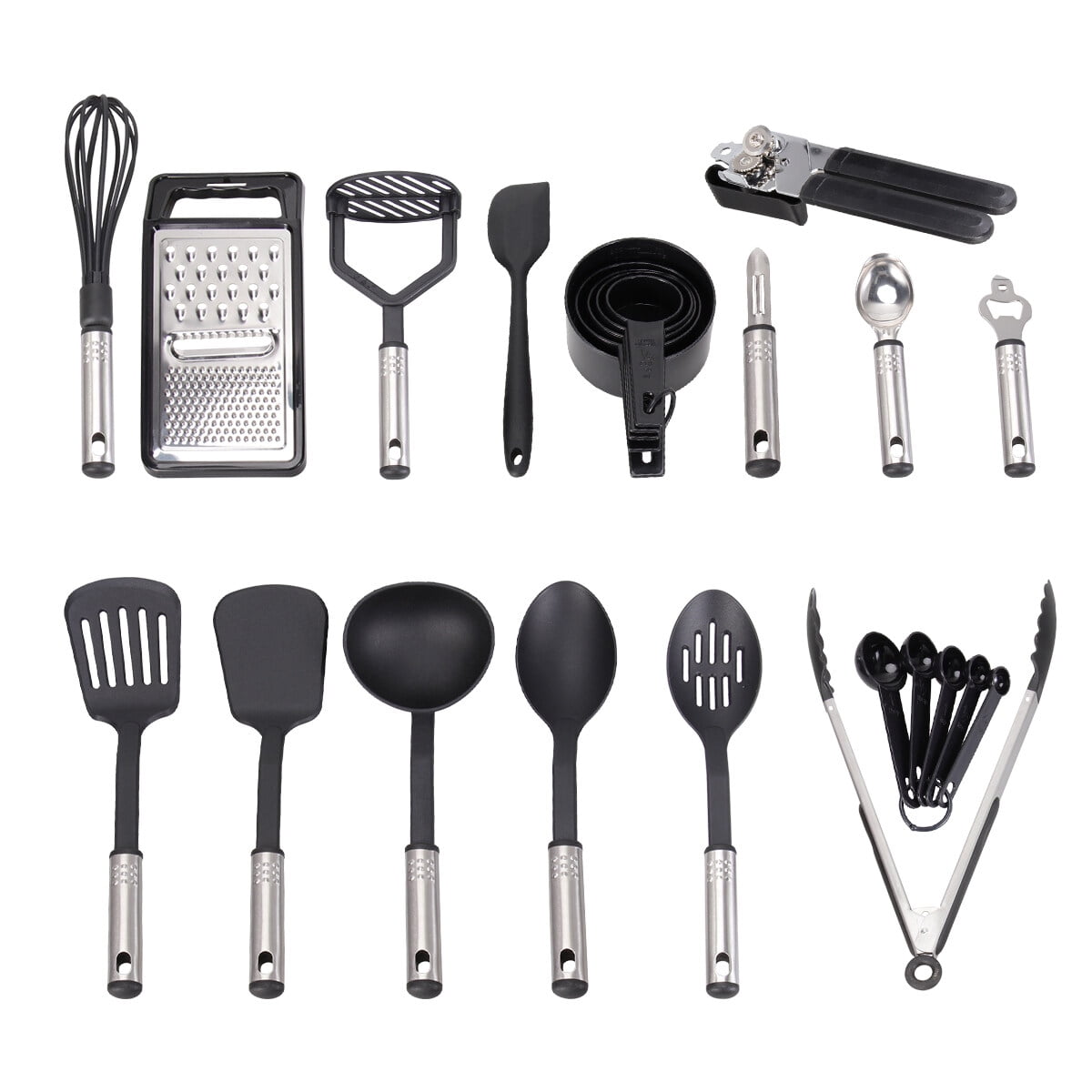 Himition 24pcs Practical Home Stainless Steel Kitchen Utensil Nonstick ...