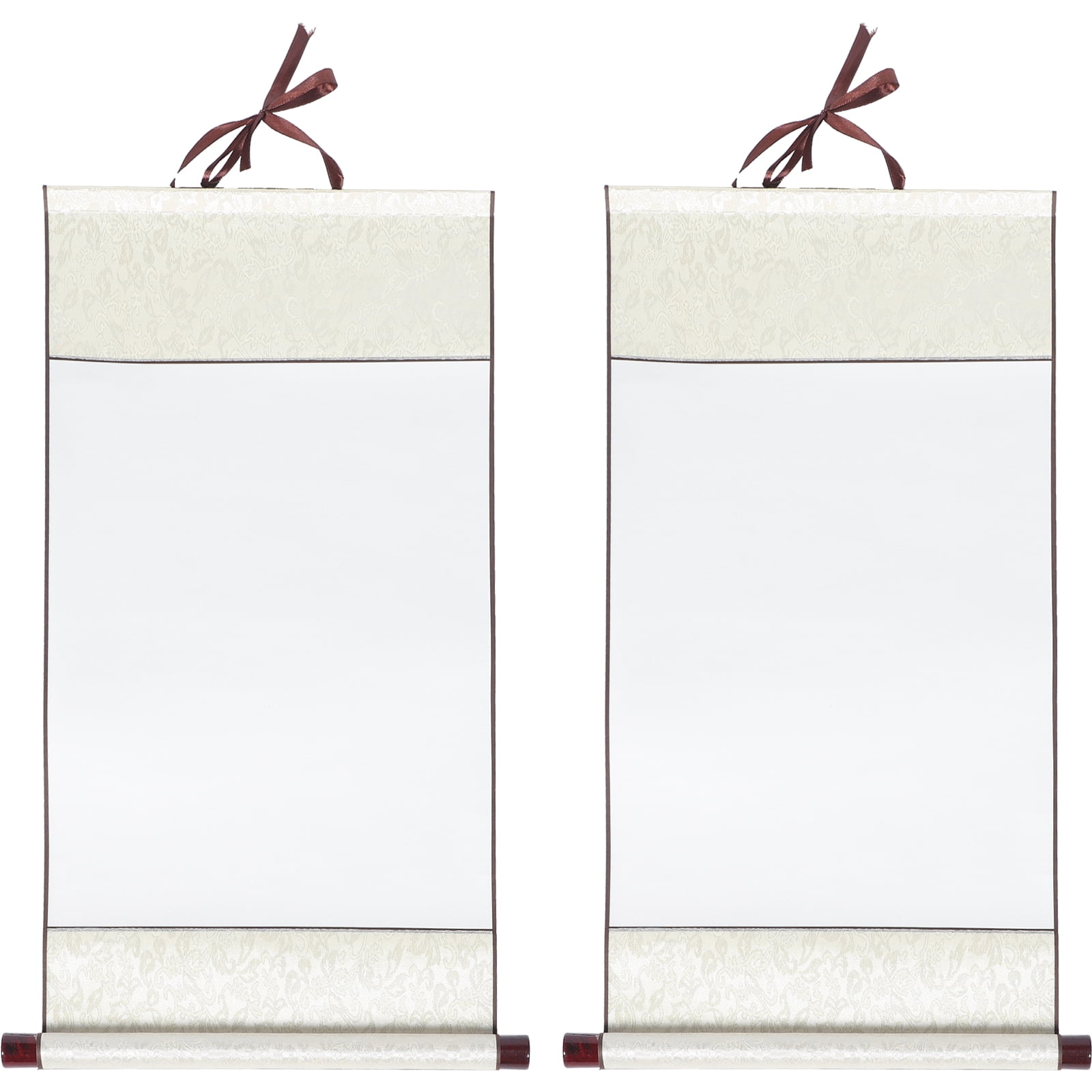 Himition 2Pcs Blank Scroll Calligraphy Blank Scroll Hanging Scroll ...