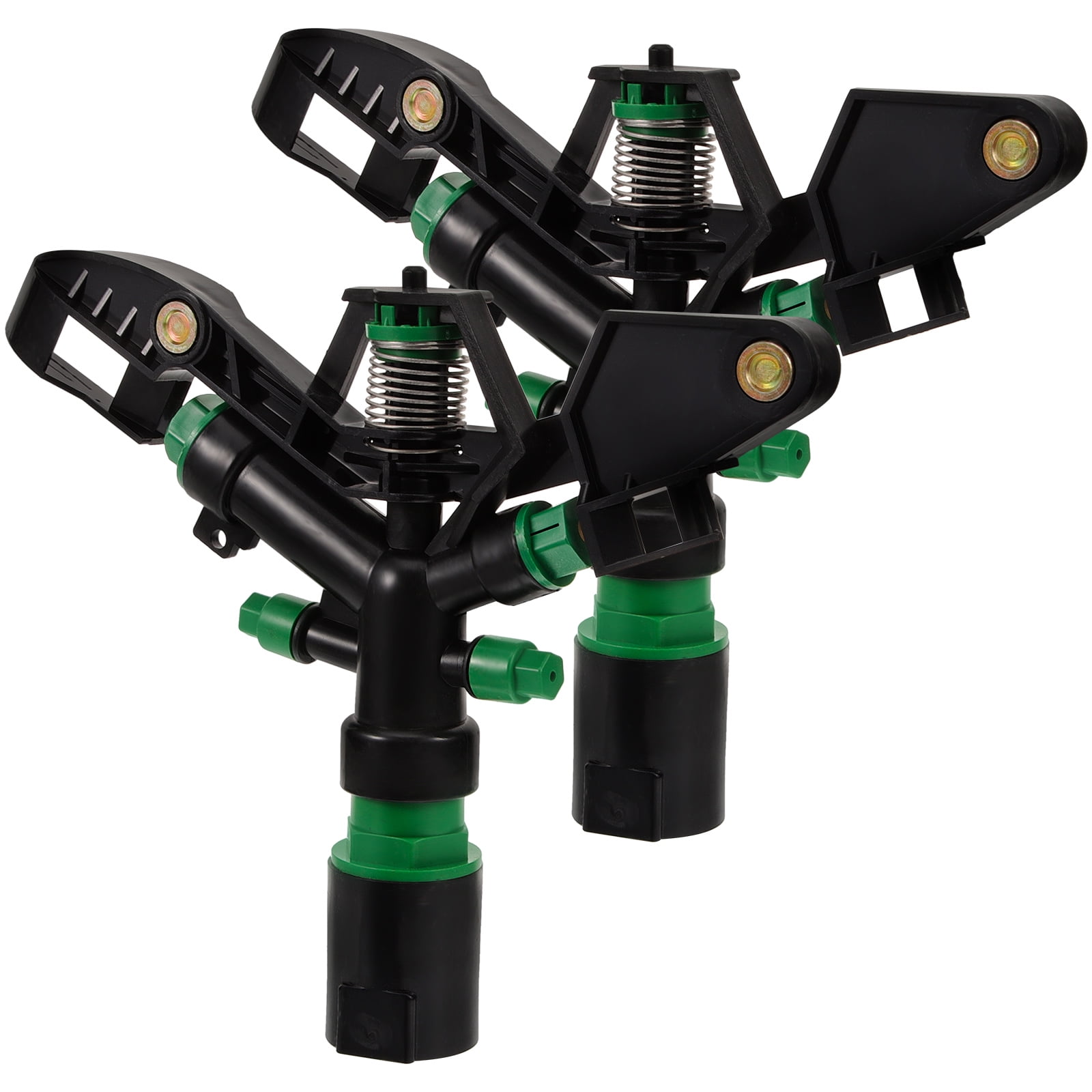 Himition 2Pcs Metal 360 Degree Automatic Rotating Sprinkler Head Lawn ...