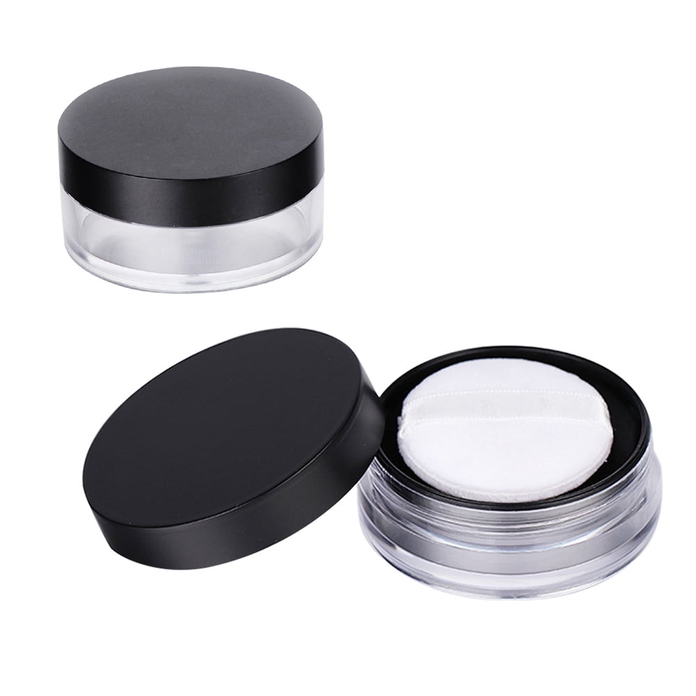 Himition 2pcs 10g Empty Powder Case Round Elastic Mesh Loose Powder ...