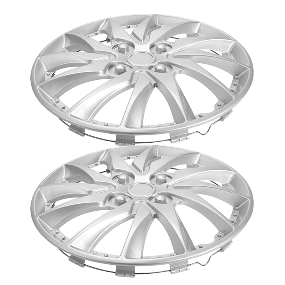 FELTECHELECTR Car Hub Caps Plastic Car Wheels Scratch Resistance 2Pcs ...