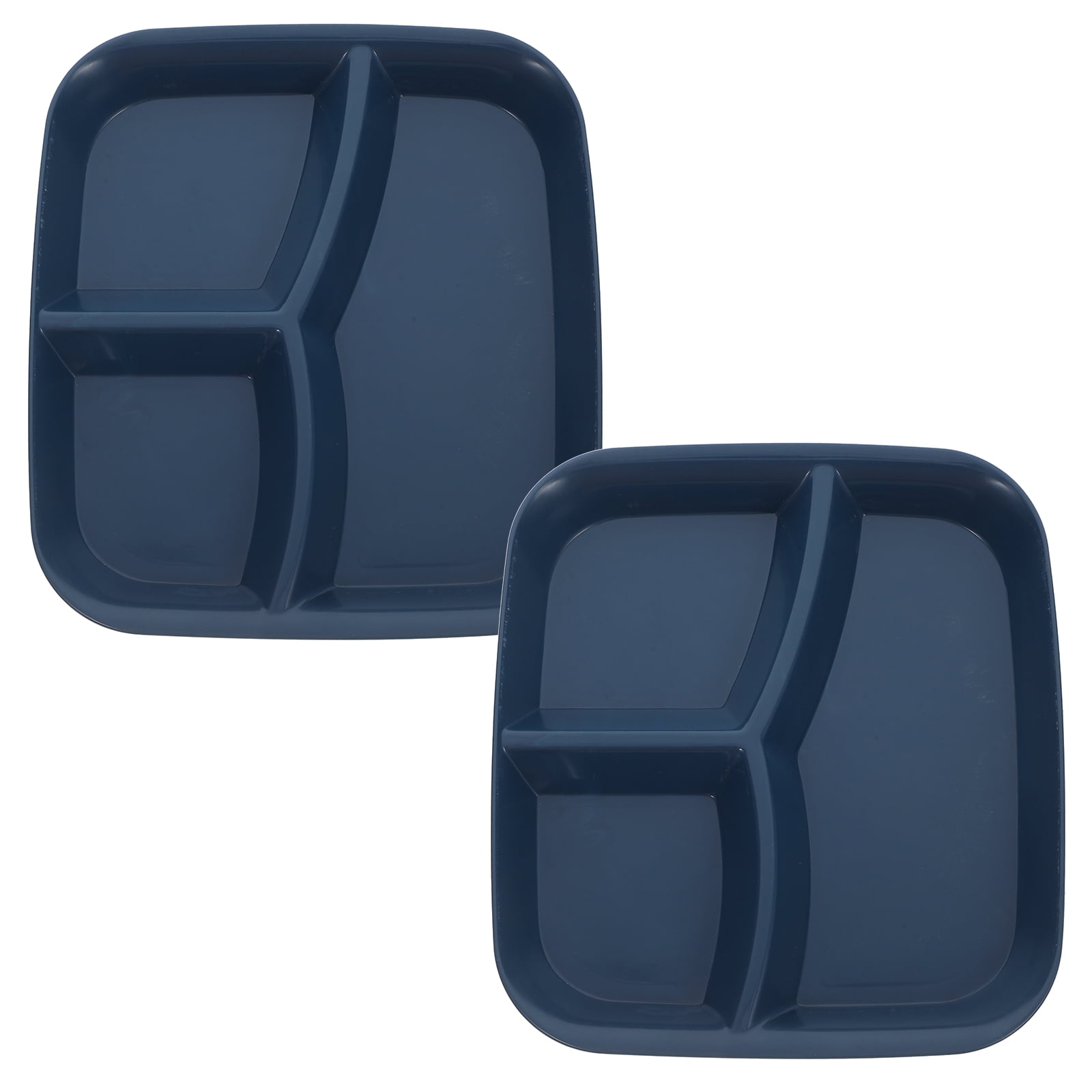 Himition 2pcs Divided Plate Reusable Compartment Tray Dried Fruit Snack ...
