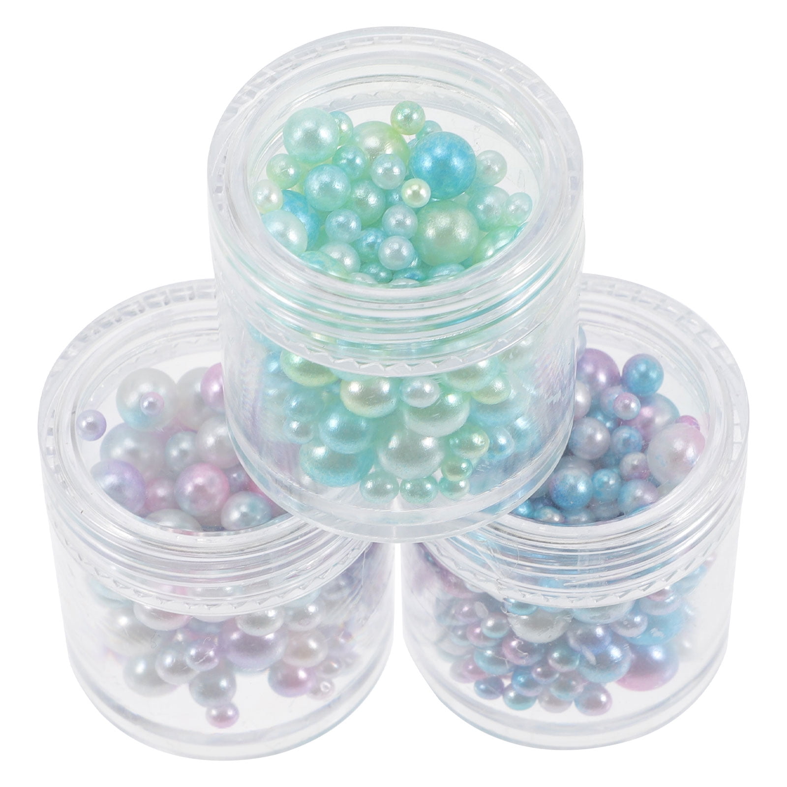 Himition 3 Boxes of Art Fake Pearls Diy Vase Decor Pearls Flower ...