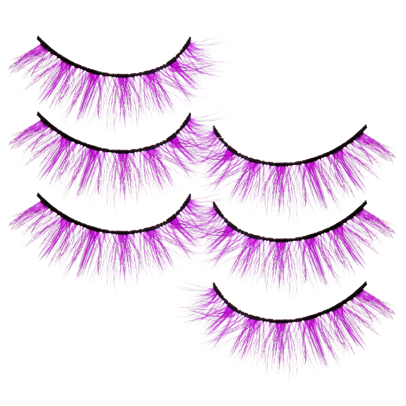 Himition 3 Pairs of Multi-Color Fake Eyelash 3D Art Eyelashes Dense Makeup Eyelash Extension ...