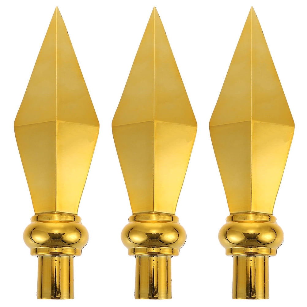 FELTECHELECTR Flag Pole Ball Topper Flagpole Topper Golden Aluminum ...