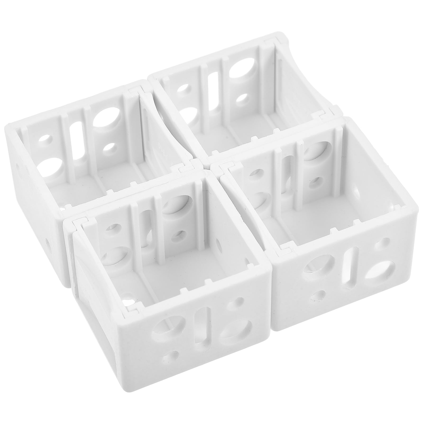 Himition 4pcs Blind Brackets White Profile Box Mounting Bracket Window ...