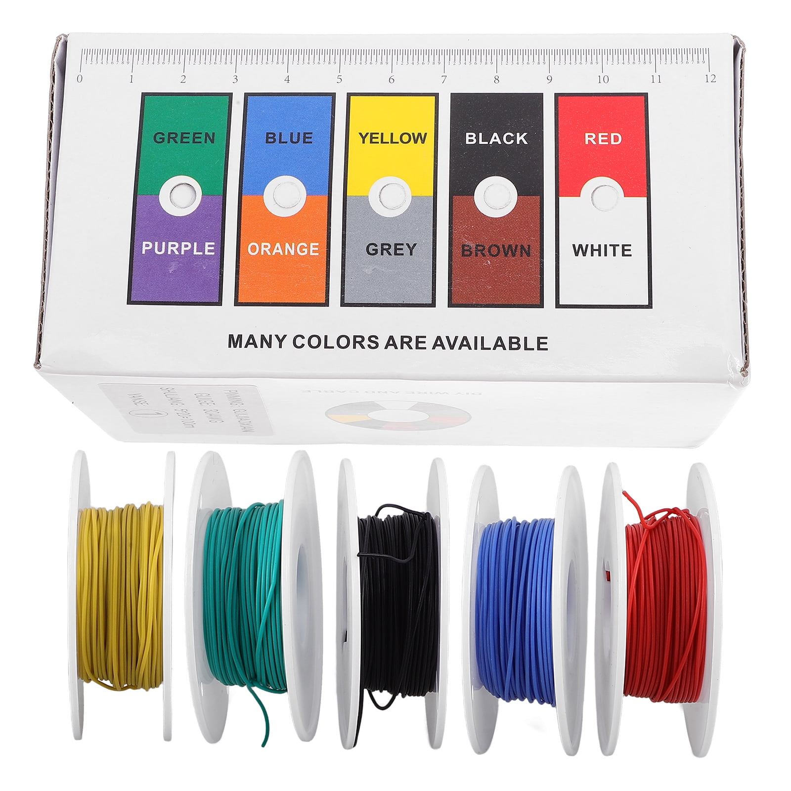 Himition 5 Rolls Silicone Electrical Wire Soft Electric Wire Connection ...