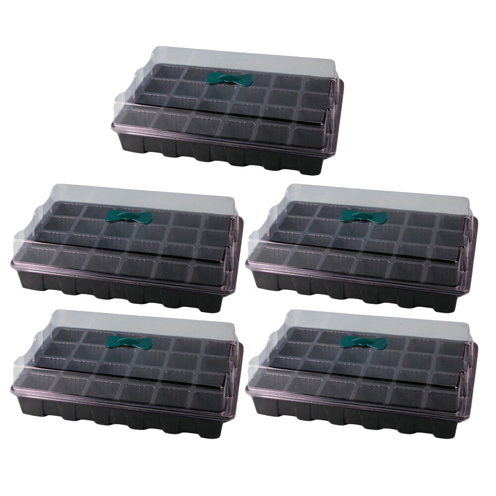 Himition 5 Sets 24 Cells Plant Germination Tray Nursery Pots Detachable ...