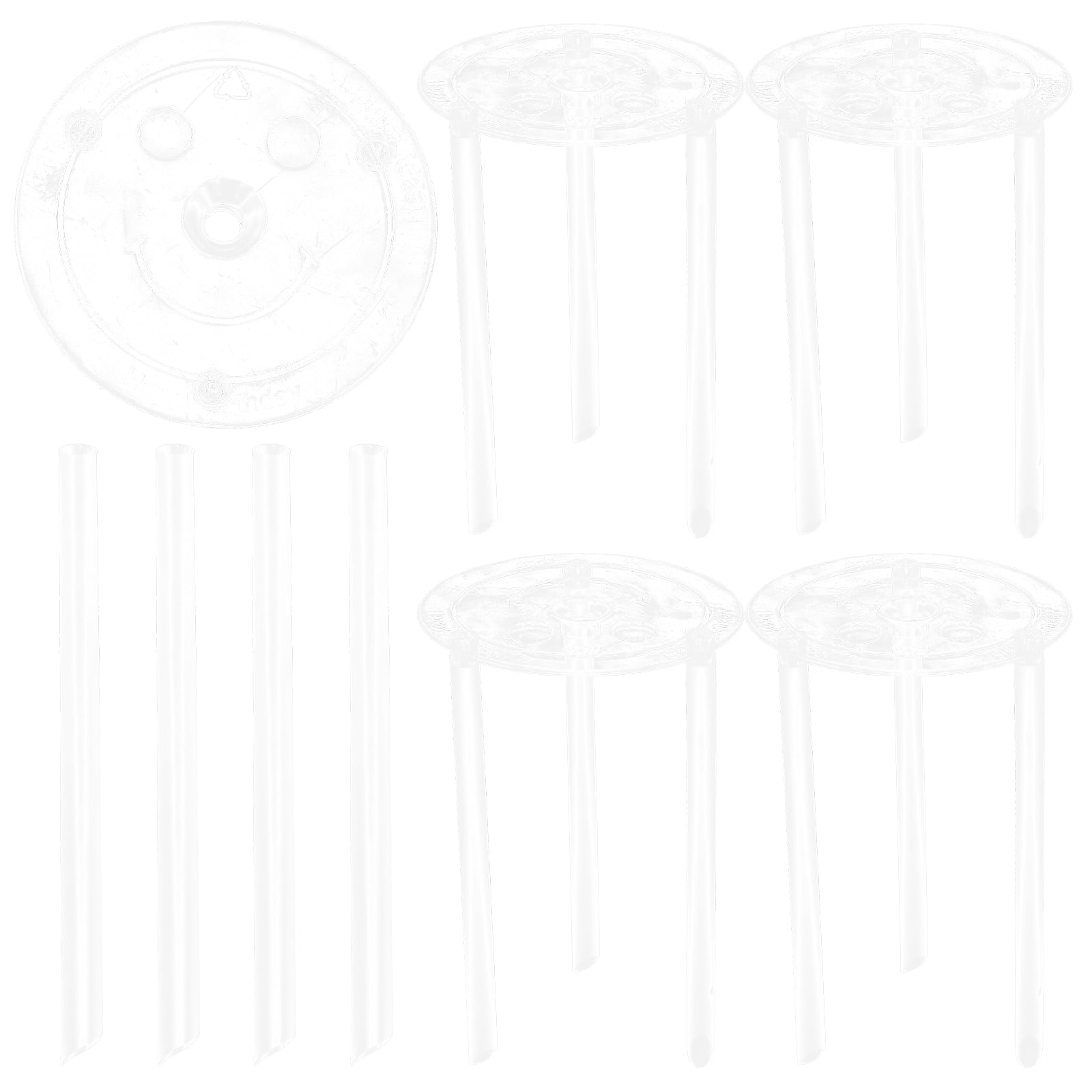 Himition 5 Sets Cake Tier Stacking Trays Layered Cake Separator Plates ...