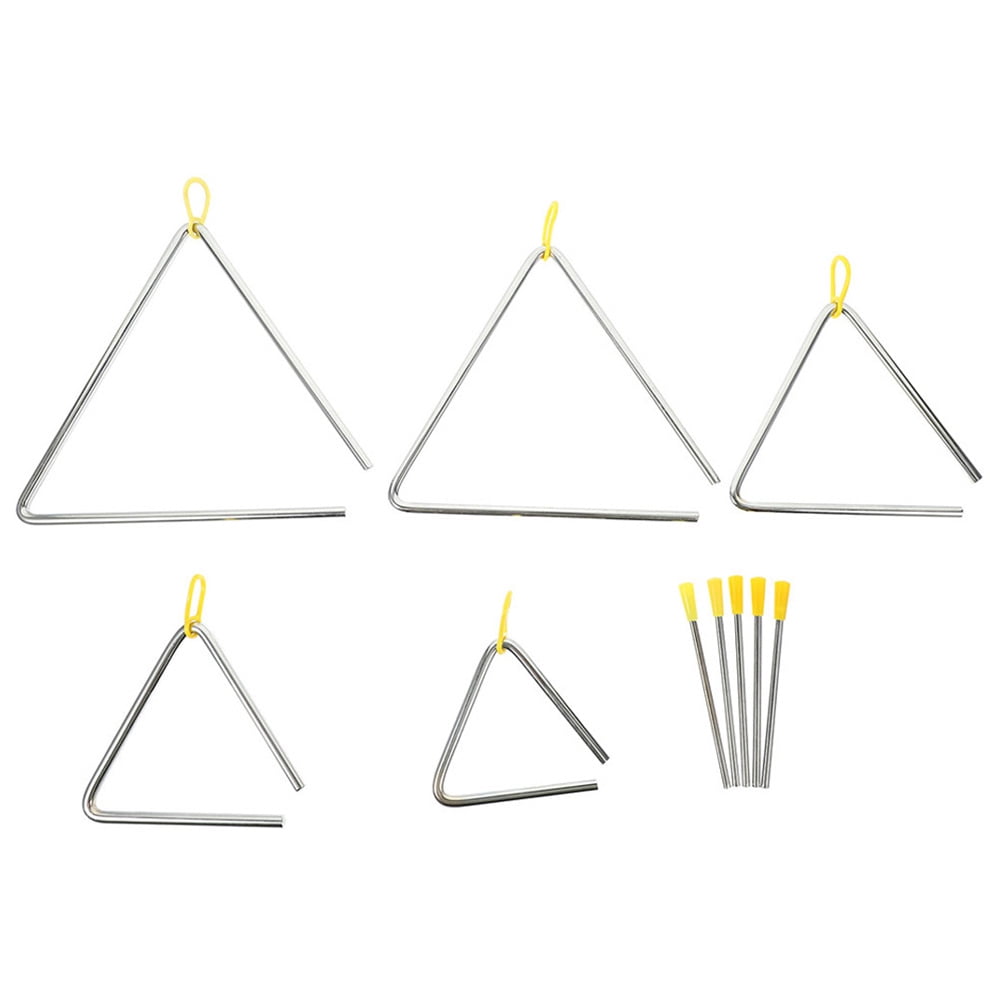Himition 5 Sets Triangle Musical Instrument Percussion Instrument ...