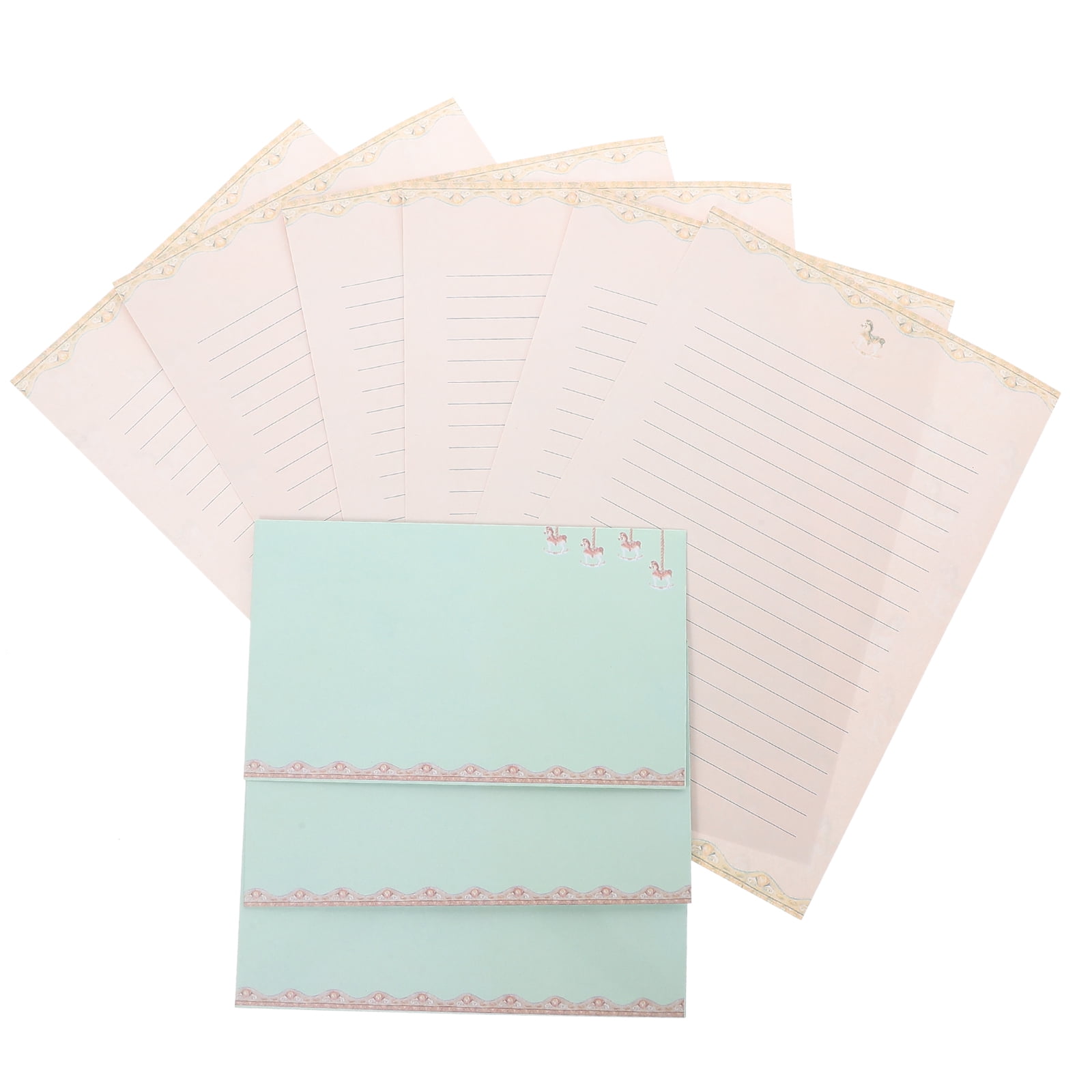 Himition 5 Sets of Decorative Letter Paper Envelope Set Greeting Letter ...