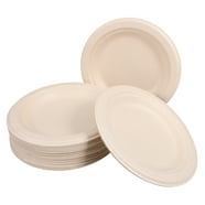 Paper Plates 6 inch, 100 Pack Paper Plates Bulk, Compostable Plates ...