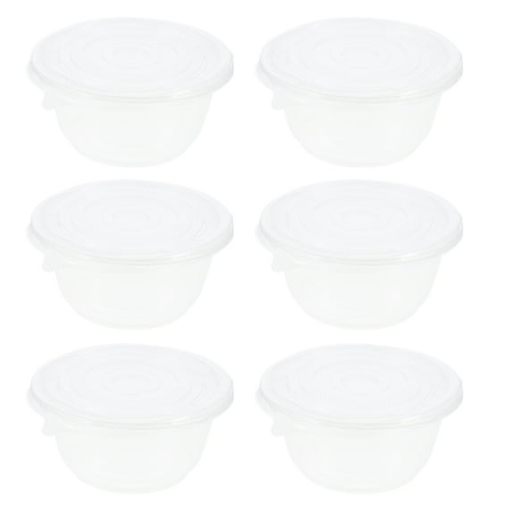 Himition 50pcs Plastic Take-out Bowls Disposable Bowls Round Packing ...