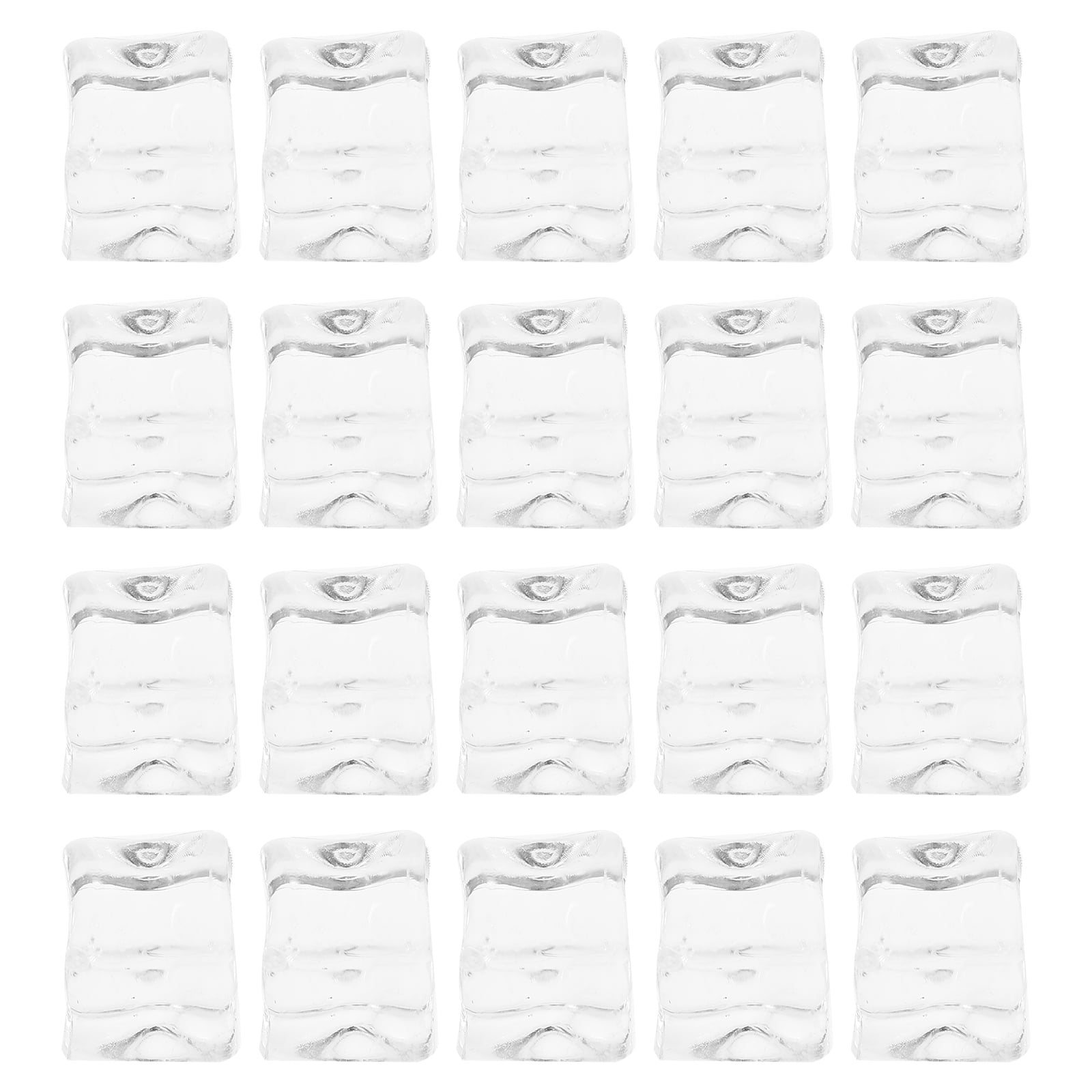 Himition 50pcs Reusable Ice Cubes Props Washable Non-Melting Fake Ice ...