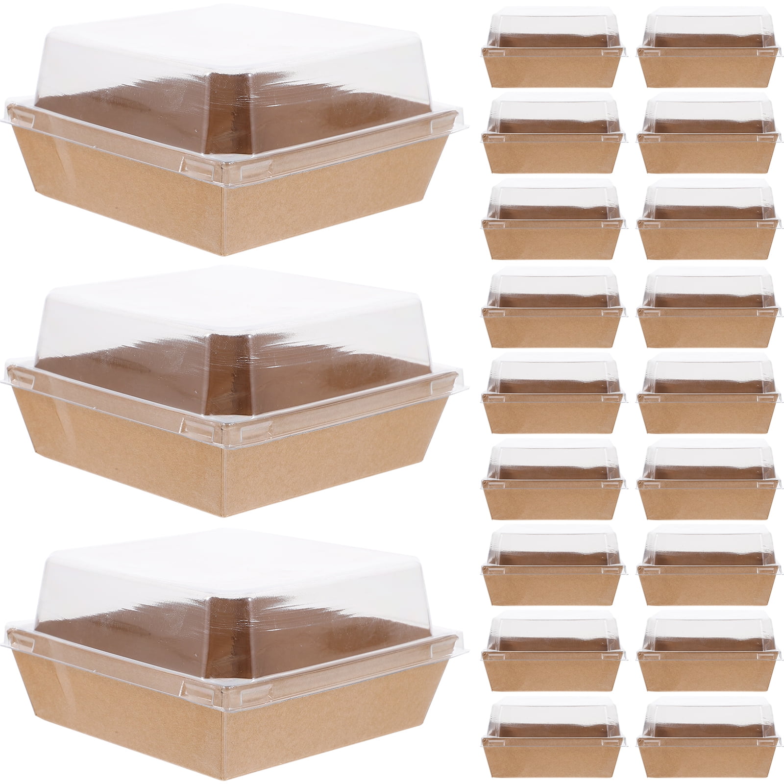 Himition 50pcs Sandwich Packing Box Paper Made Cake Box Multi-use Bread ...