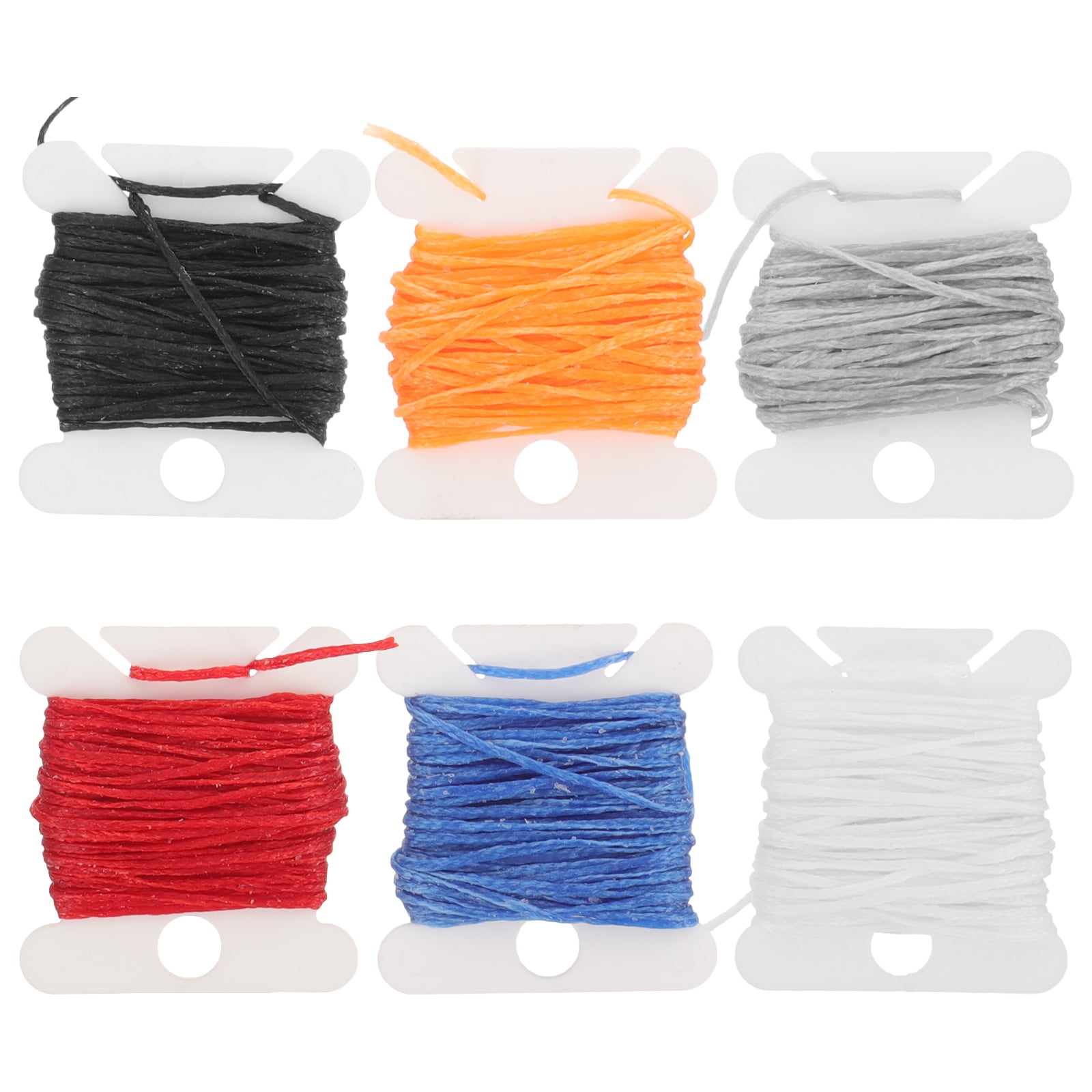 FELTECHELECTR Craft Waxed Threads Red 6Rolls 4x1.4in - Walmart.com