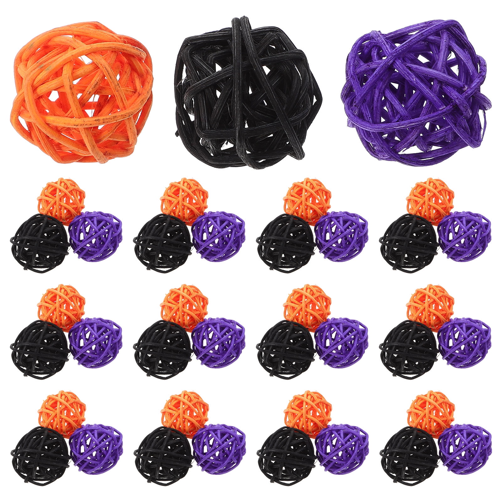 Himition 60pcs DIY Rattan Balls Decorative Rattan Spheres Balls Craft ...