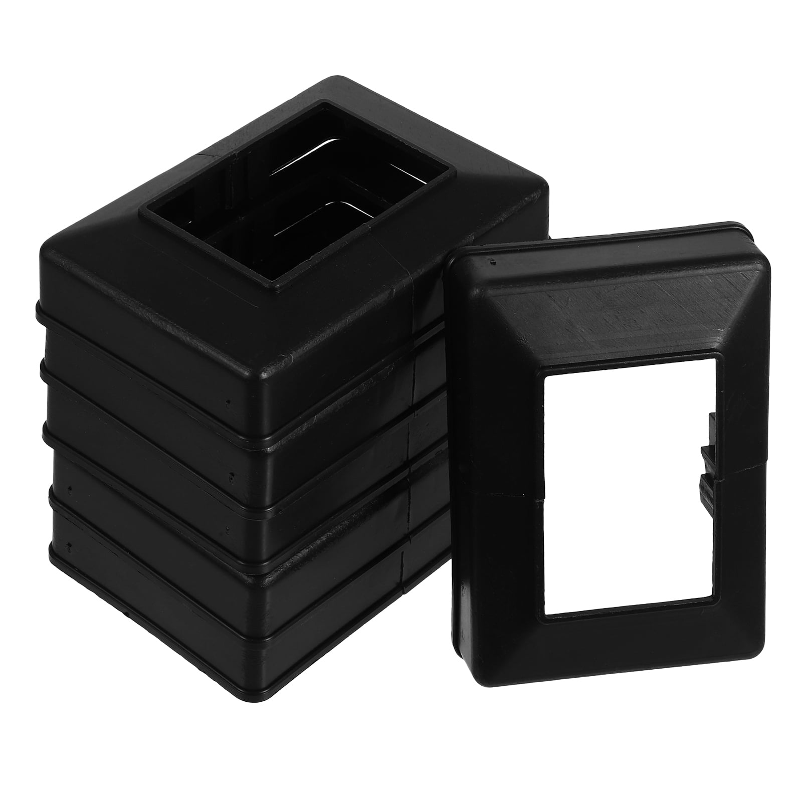 FELTECHELECTR Deck Post Covers Post Skirting Cover Black ABS 6pcs ...