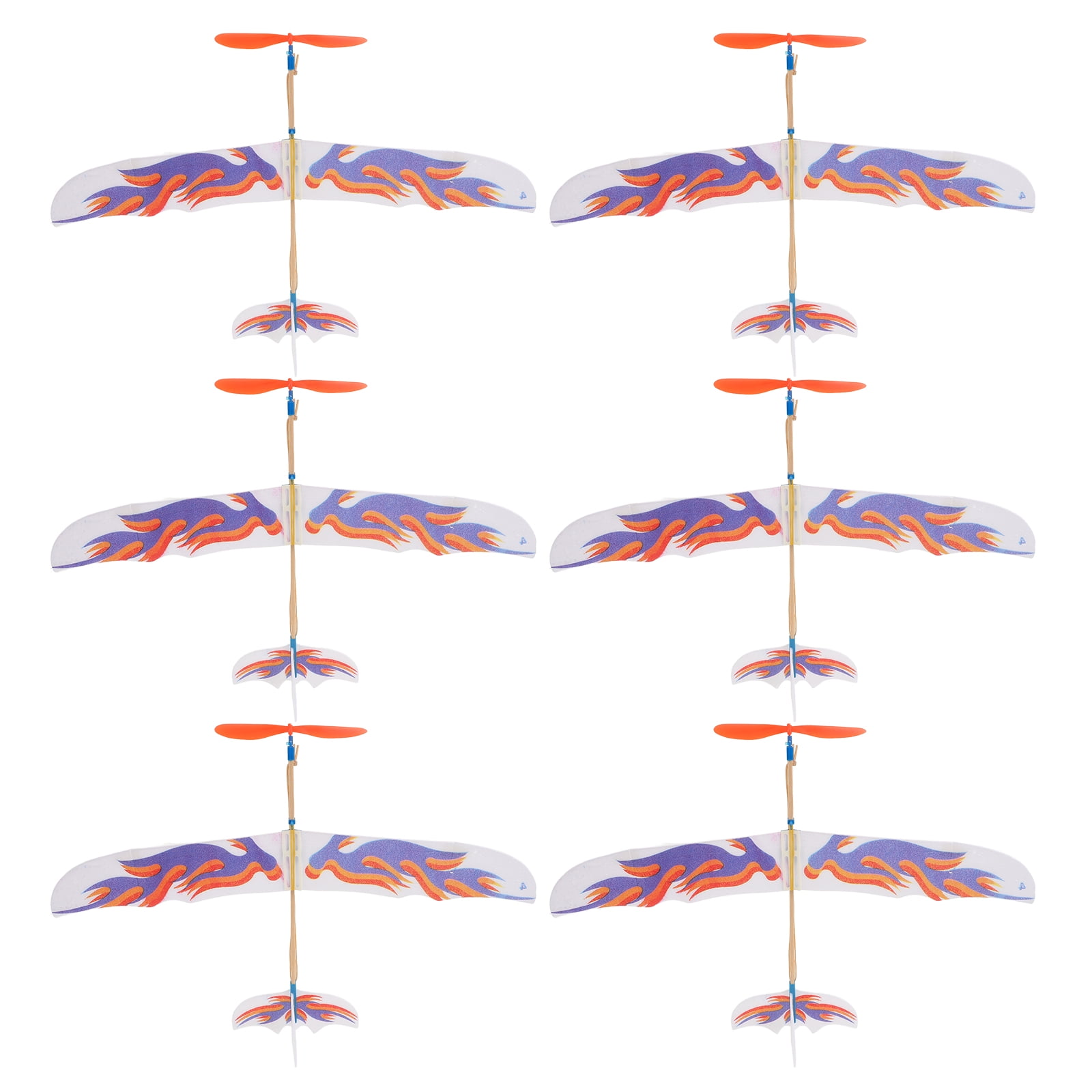 Himition 6pcs Rubber Band Powered Airplane Model Diy Assembly Small ...