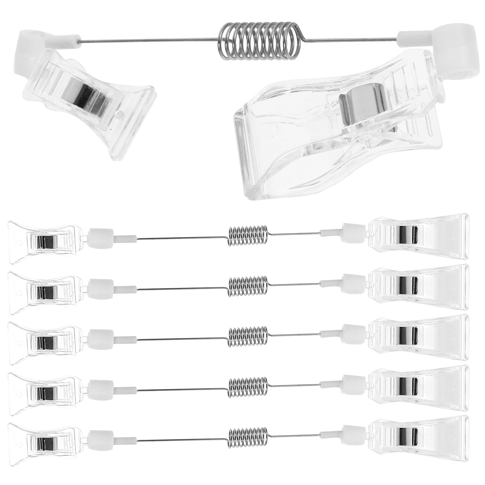Himition 6pcs Supermarket Use Price Sign Clips Clear Sign Holder Clip ...