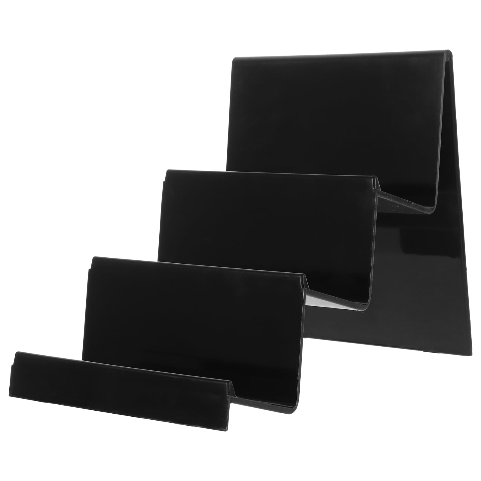 Black Acrylic Multi-layer Wallet Display Stand for Paper Storage 4 ...