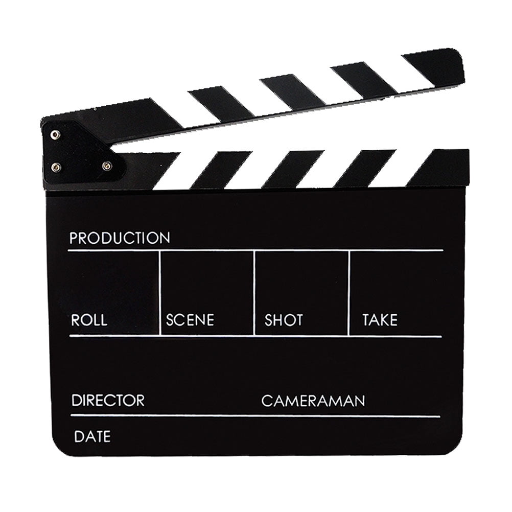 Himition Black Director Clapper Board Photo Props Acrylic Film Movie ...