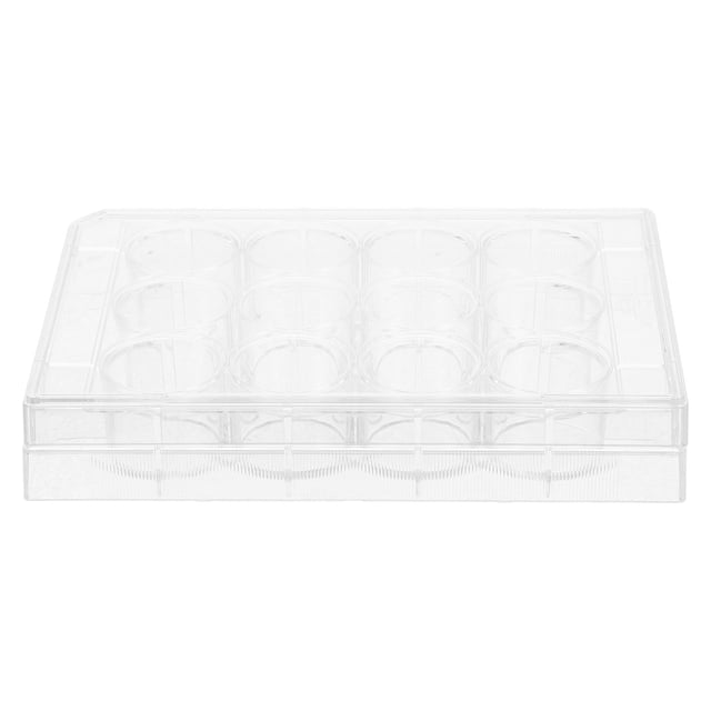 MLINS Transparent Polystyrene Culture Plate for Lab Use with Lid 12 ...