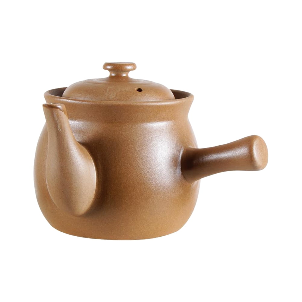 FELTECHELECTR Ceramic Chinese Medicine Pot Brown 1Set 9.8X6.5X7.5in ...