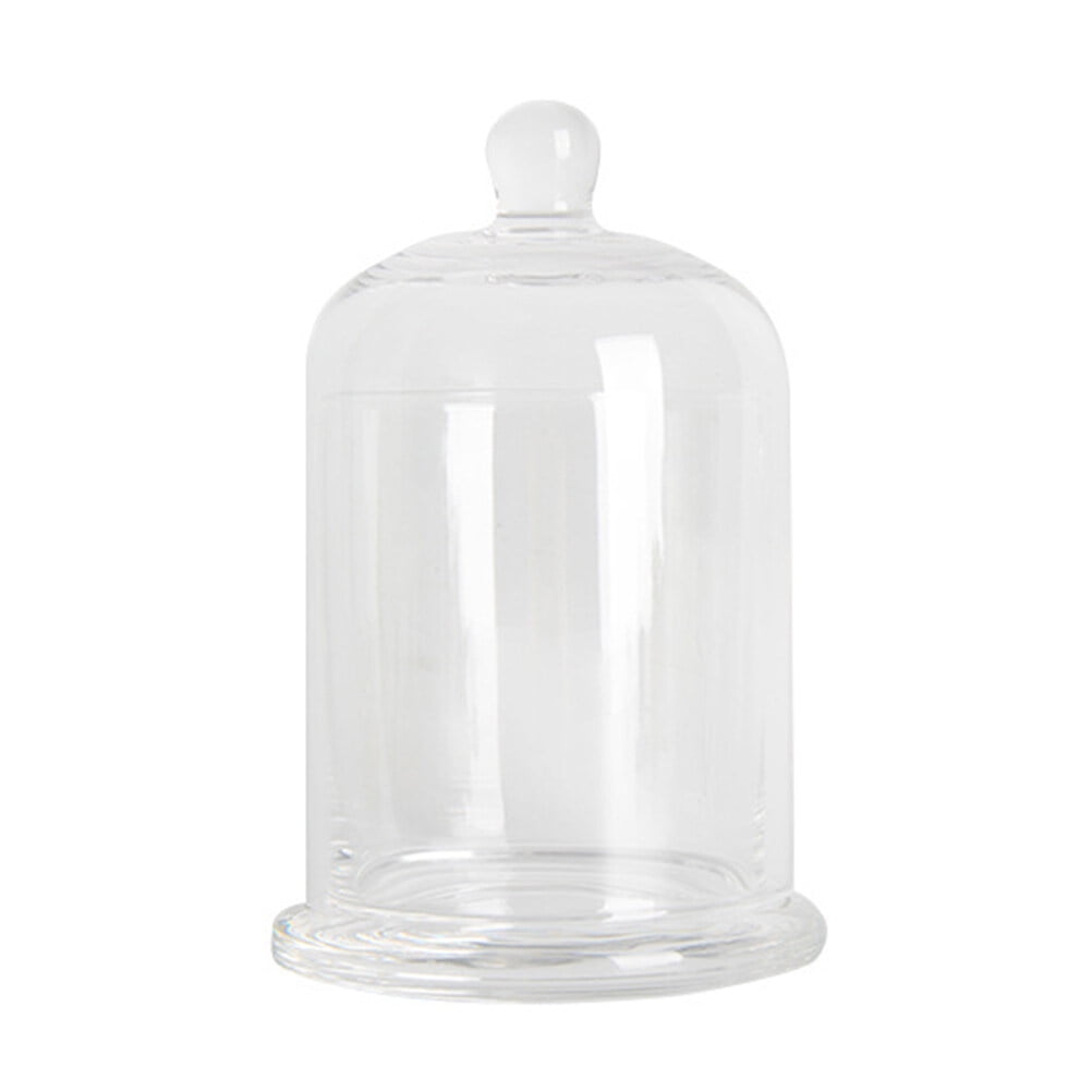 Himition Cloche Glass Dome Glass Candle Cover Bell Jar Glass Bell Dome ...