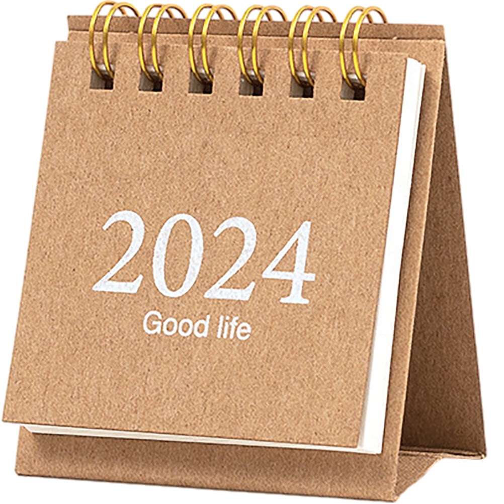 FELTECHELECTR Decorative Mini Calendar Paper Metal 1Pcs 3x2.5x1.4in ...