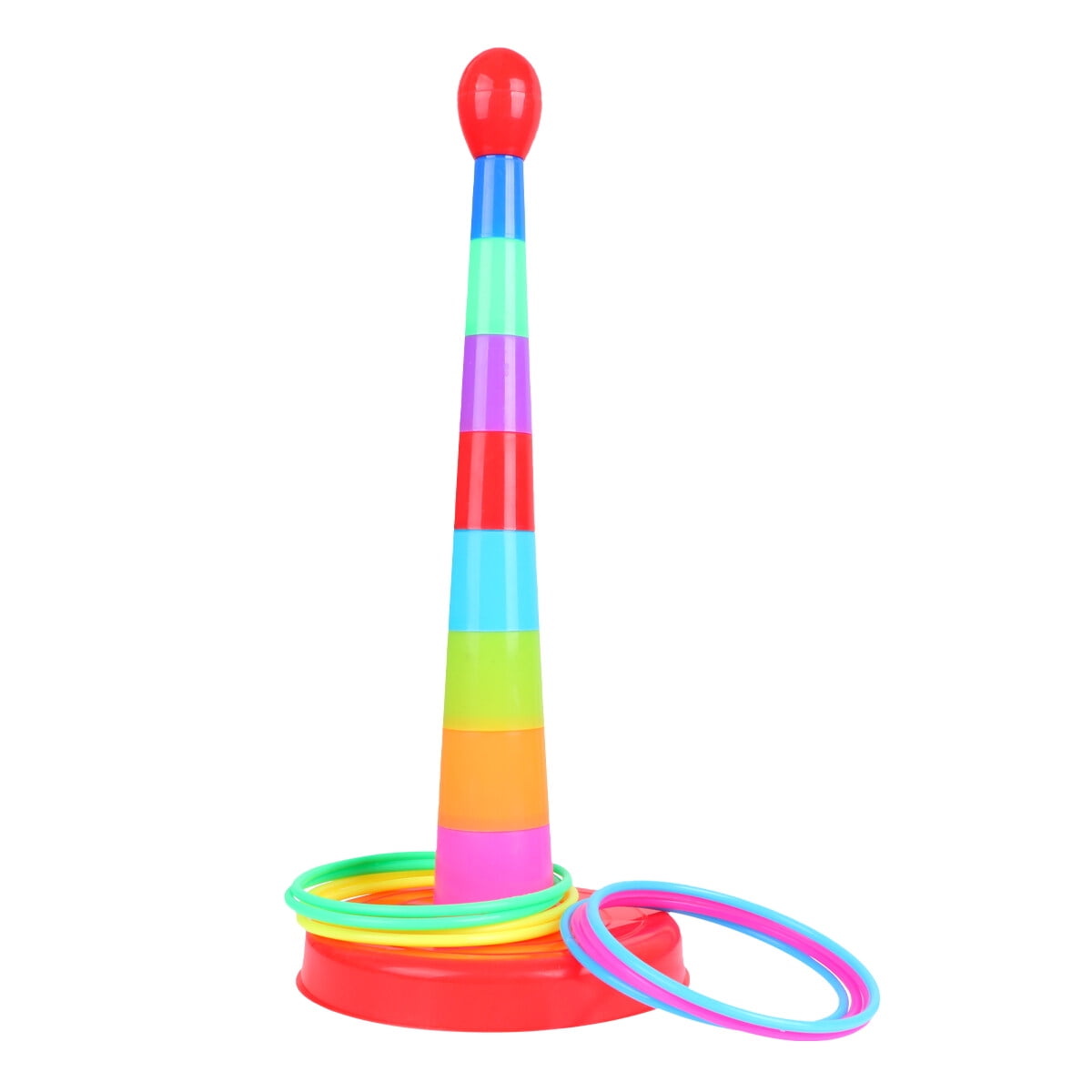 Himition Educational Colorful Ring Toss Puzzle Toys Plastic ...