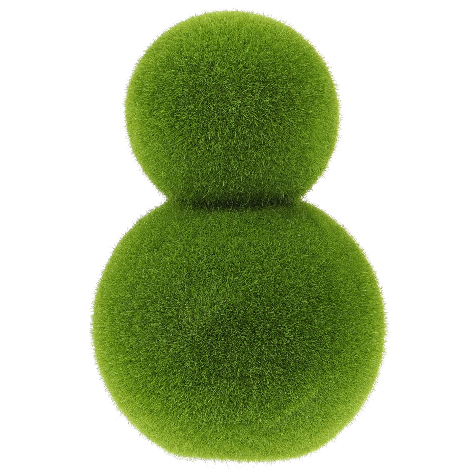 Himition Flocking Snowman Statue Flocked Figurine Flocked Garden Statue ...