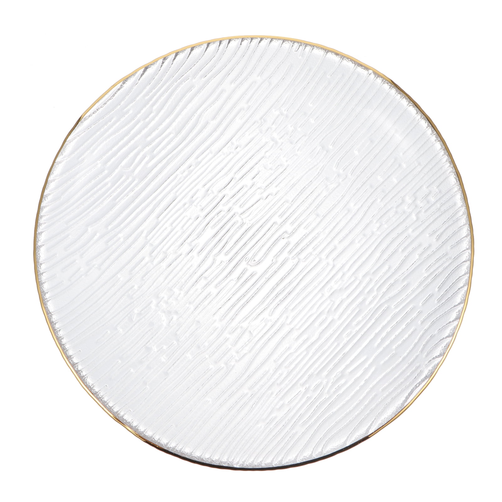 Himition Glass Dinner Plate Transparent Dessert Cake Plate Western Dish ...