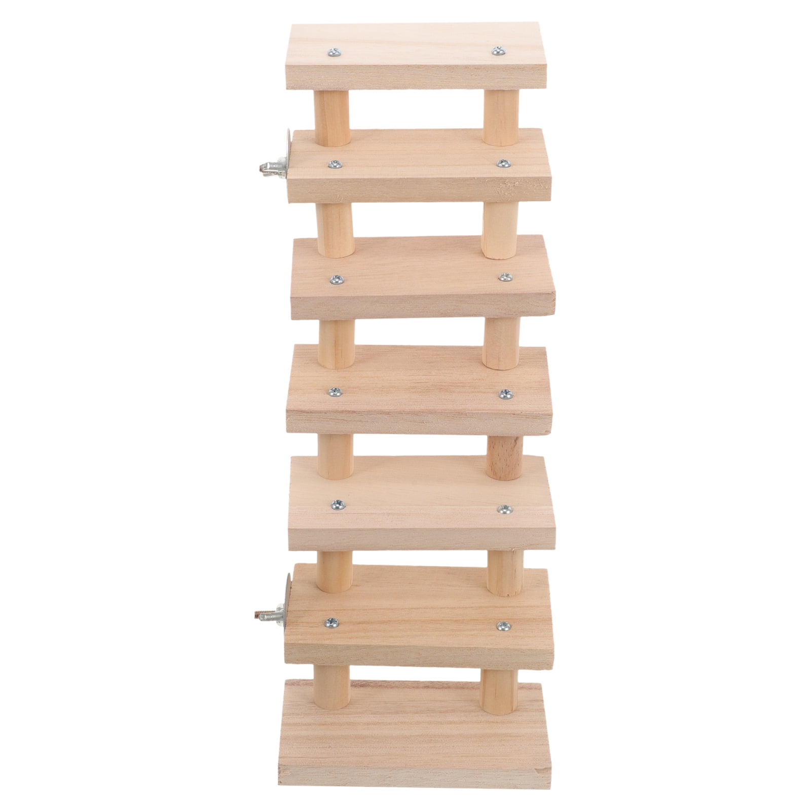 Himition Hamster Wooden Ladder Platform Cage Ladder Guinea Pig Habitat ...