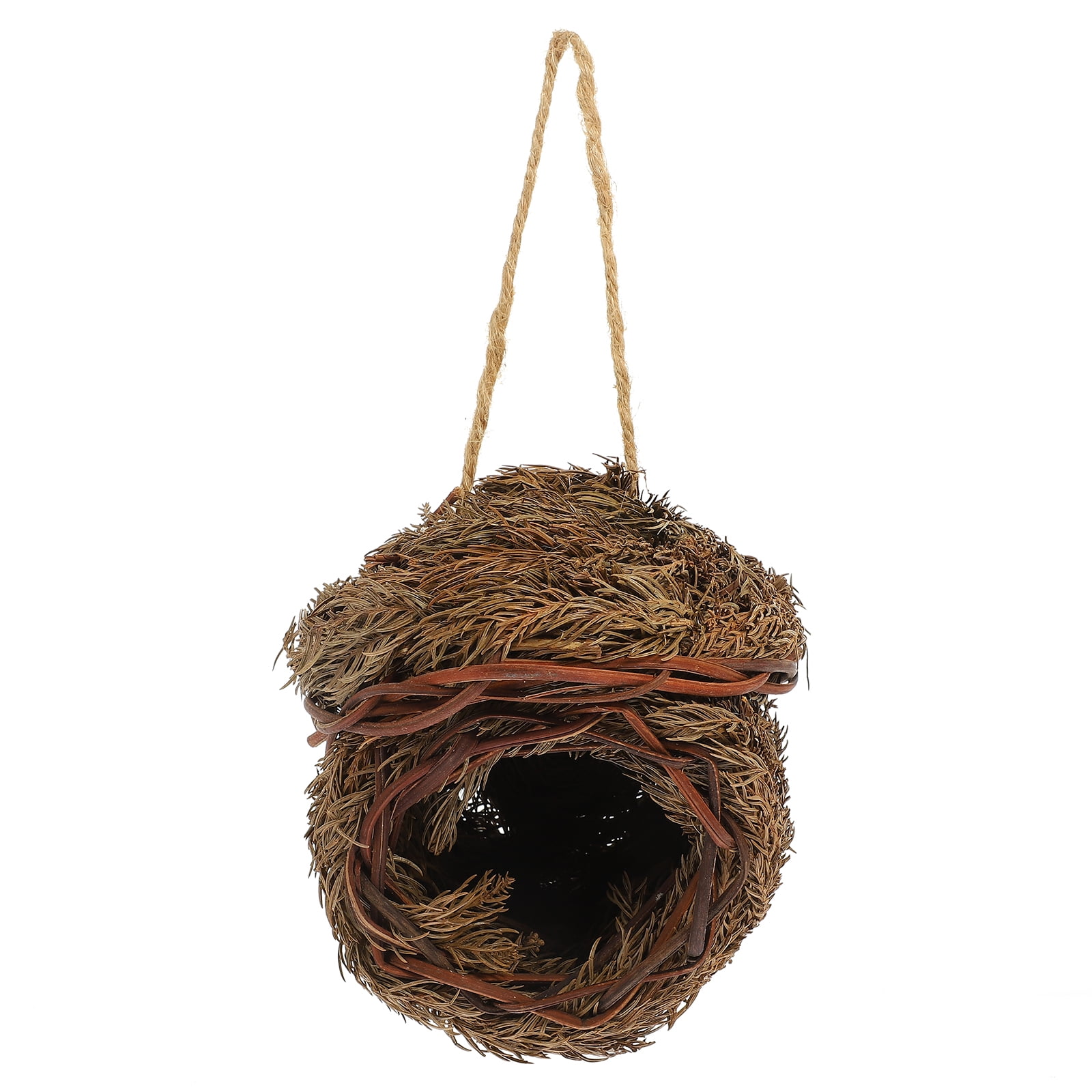 Himition Handmade Bird Nest Hanging Birdhouse for Outdoor Handwoven ...